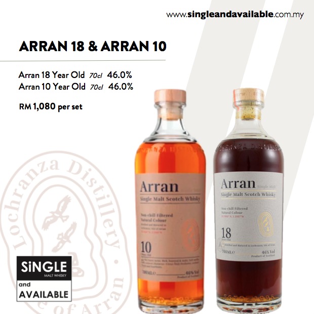 Arran 10 Year OId & Arran 18 Year Old Bundle - Single & Available ...